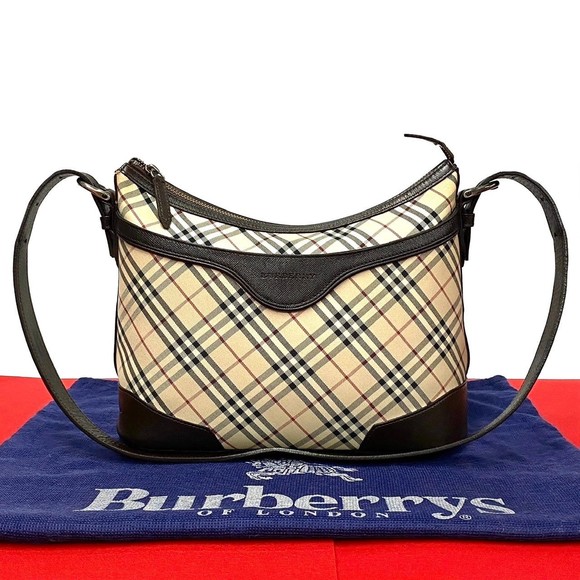 Burberry | Bags | Burberry Nova Check Pattern Canvas Leather One ...